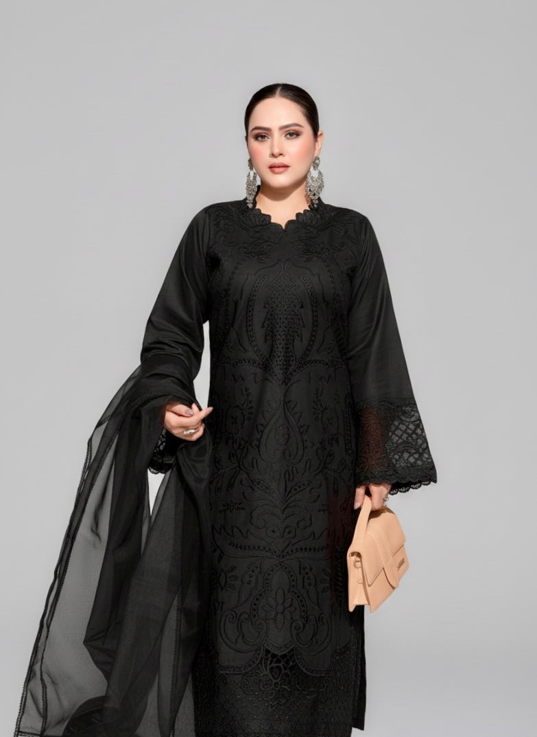 Black Shanzay 3pc – Afsanaa